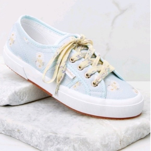 LoveShackFancy | Shoes | Loveshackfancy X Superga Blue Bird Shoes Size ...